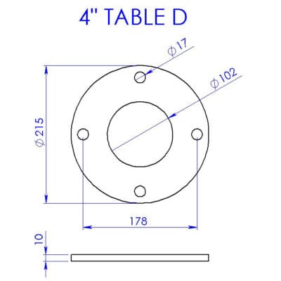 8in Table D Flange (8 X 18mm Hole PCD = 292mm) - SCL Exhausts
