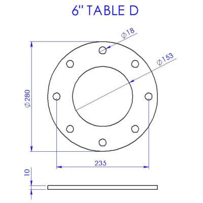 14in Table D Flange (12 X 22mm Hole PCD = 470mm) - SCL Exhausts